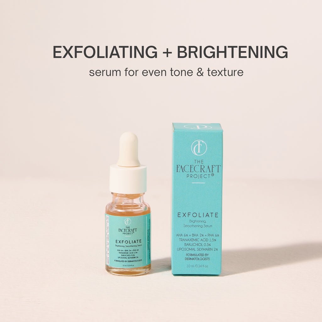 Mini Exfoliate serum Dermatologist crafted glow spot fader Facecraft ...